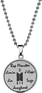 M Men Style Bts Members Name Pendant Necklace Sterling Silver Stainless ...