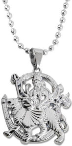 Uniqon Silver Lord Shri Durga Vaishno Devi Maa/Sherawali Mata Locket ...