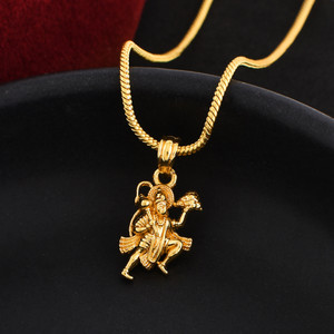 PYR JEWELS Veer Hanuman ji Locket Pendant for boys men women girls Gold ...