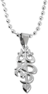 Uniqon Silver Om Chand Symbol Shiva Mahadev Mahakaal Trishul Locket ...