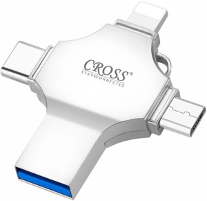 CROSS 4 in 1 Flash Drive with Light-ning, Micro USB, USB A, Type-C 128 ...