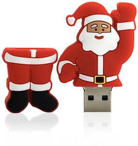 Techbae Santa Character PVC Rubber Flash Drives 4 GB Pen Drive ...