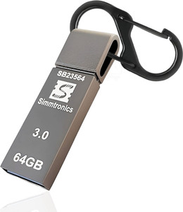 Simmtronics ZipX Ultra 64GB Flash Drive USB 3.0 Metal Body With Hook ...