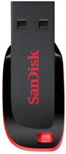 SanDisk Cruzer Blade USB 2.0 (Black, Red) 64 GB Pen Drive Compatible ...