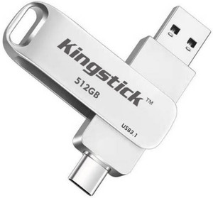 Kingstick KS108 512GB USB 3.0 Type C High-Speed Metal Pendrive for PC ...