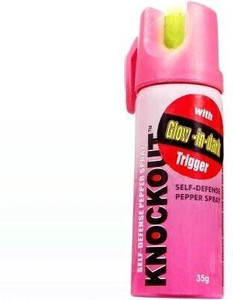 Knockout Self Defence Pepper Spray for Safety |55ml |Glow Trigger |12ft ...