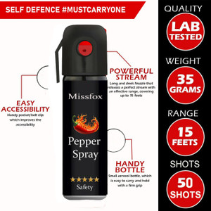 Missfox Ultra Strong Red Chilli Women Self Defence/Protection Pepper ...