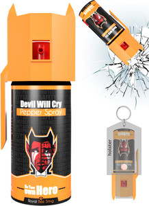 Devil Will Cry Pepper Spray with Keychain + Glass Breaker & Holster ...