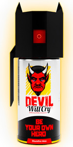 Devil Will Cry Pepper Safety Device Black with glass breaker cap and ...