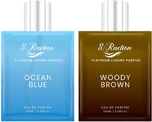 Buy 8Raction Ocean Blue+ Woody Brown Long Lasting Parfum For Men combo ...