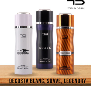 Buy Tom & Darin Deodorant for men Combo pack of (DECOSTA BLANC, SUAVE ...