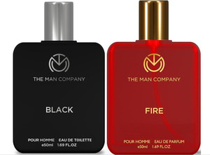 Buy THE MAN COMPANY Black EDT & Fire EDP Perfume Combo | Long-Lasting ...