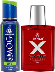 Buy John Phillips SMOG CASUAL DEO & XX-ZONE | Long Lasting | Combo Eau ...