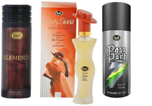 Buy MONET 1 LADY DIANA PERFUME 60ML ,2DEODORANT PASS PORT 150ML ...
