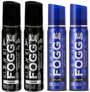 Buy FOGG AMAZE RELISH Mobile Pack Pocket Deo (25ml x 4) Eau de Parfum ...