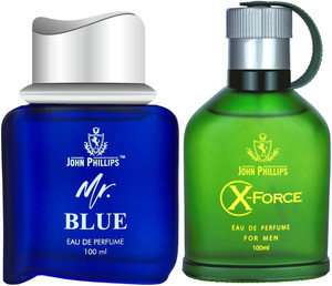 Buy John Phillips MR. BLUE & X-FORCE | Long Lasting | Combo Eau de ...