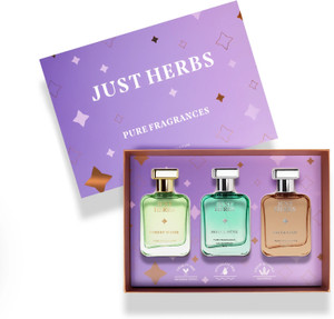 Buy Just Herbs Pure Fragrances Energising & Relaxing Trio Perfume Set ...