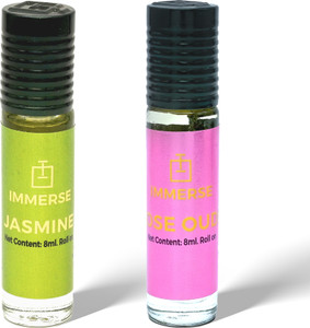 Buy Immerse Roll On Attar/Ittar Fresh Jasmine & RoseWood Non Alcoholic ...