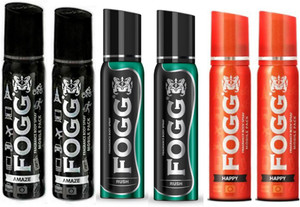 Buy FOGG HAPPY RUSH AMAZE PREMIUM DEO DEO 25ML PACK OF 6 Eau de Parfum ...