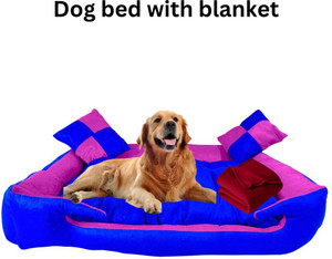 drilly unexpected Soft round bed with blanket for dogs and cat S Pet ...