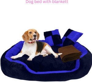 drilly Ultra soft fluffybed with blankett for dogs and cats XXL Pet Bed ...