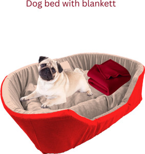 drilly superior quality Soft ovalbed with blankett for dogs and cats XL ...