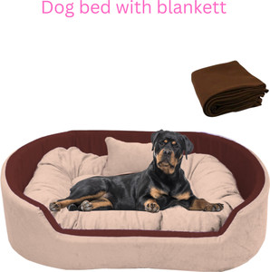 drilly unimageable soft ovalbed with free blankett for dogs and cats ...