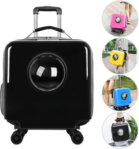 DogTrust Portable Cat Trolley Case Breathable Hiking for Small Animals ...