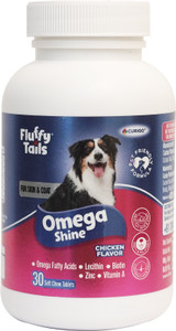 FluffyTails Omega Shine Coat & Fur Supplement for Healthy Skin & Shiny ...