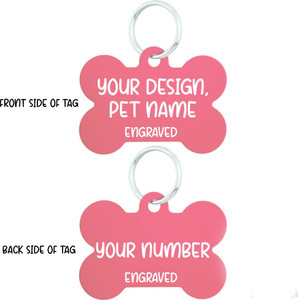 MACOS Bone Shape Pet Tag Alphabet Engraved Dog Collar Charm Price in ...