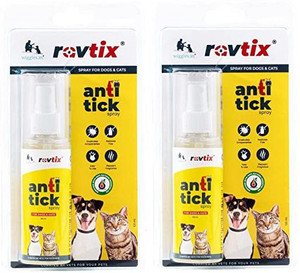 Wiggles Ravtix Anti Ticks Fleas Remover Spray for Dogs Cats, 100ml-Skin ...