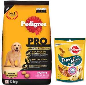 PEDIGREE Pro Puppy large breed 3kg+ Tasty Minis Puppy Chicken Chicken ...