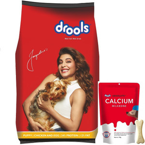 Drools DROOLS PUPPY 3 KG CHICKEN & EGG WITH CALCIUM BONE Chicken, Egg 3 ...