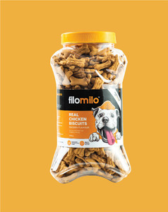 Filomilo Dog Biscuits Chicken Flavour Chicken 1 kg Dry Adult, Senior ...