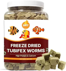 BOLTZ Freeze Dried Tubifex Worms Fish Food 50Gm Dry Adult Fish Food 0. ...