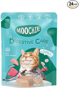 Moochie Moochie Cat Wet Food Digestive Care (85g x Pack of 24) Chicken ...