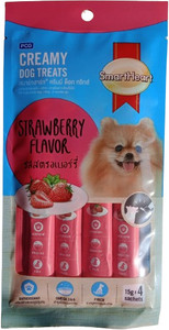 smart heart Smart Heart Creamy Dog Treats Strawberry Flavor (Pack of 12 ...