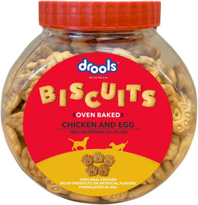 Drools Drools Dog Treat Biscuits, Chicken and Egg Flavor 400g Pack, All ...
