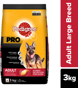 PEDIGREE PRO Expert Nutrition for Active( 18 Months Onwards ) 3 kg Dry ...