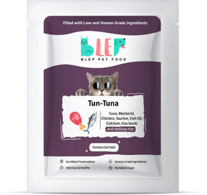 BLEP Human Grade Tun Tuna 100% Natural Cat Food (100gm) Full Meal ...