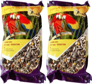 Parrots Wizard Big Parrot Food 32 Types of Seed Mix 0.9 kg (2x0.45 kg ...