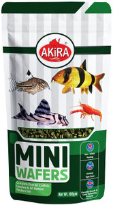 AKiRA AKIRA MINI WAFERS 100gm. Pouch Fish 0.1 kg Dry Adult, New Born ...