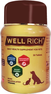 skyec WELL RICH Daily Health Supplement for Pets 30 Tablets Pet Health ...