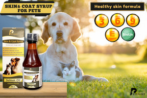 PETTFLEET Skin & Coat Syrup, Reduce Shedding, Omega 3,6 & 9 Rich Skin ...