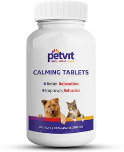 Petvit Calming & Better Relaxation Tablets For Dog and cat with Natural ...