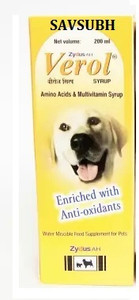 SAVSUBH Verol Amino Acids & Multivitamin Syrup for Dogs and Cats Pet ...