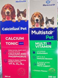 Pet Mankind CALCIMUST PET AND MULTISTAR PET SYRUP COMBO (200ML+200ML ...