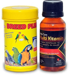 VAYINATO Breed Plus 50g + Birds Care Multivitamin, 60ml Bird ...