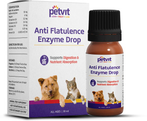 Petvit Anti Flatulence Enzyme Drop with Alpha-Amylase For All Ages ...