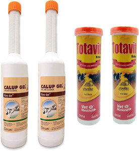 Tick & Flea CALUP GEL INSTANT IONIC CALCIUM FOR COW With Totavit Bolus ...